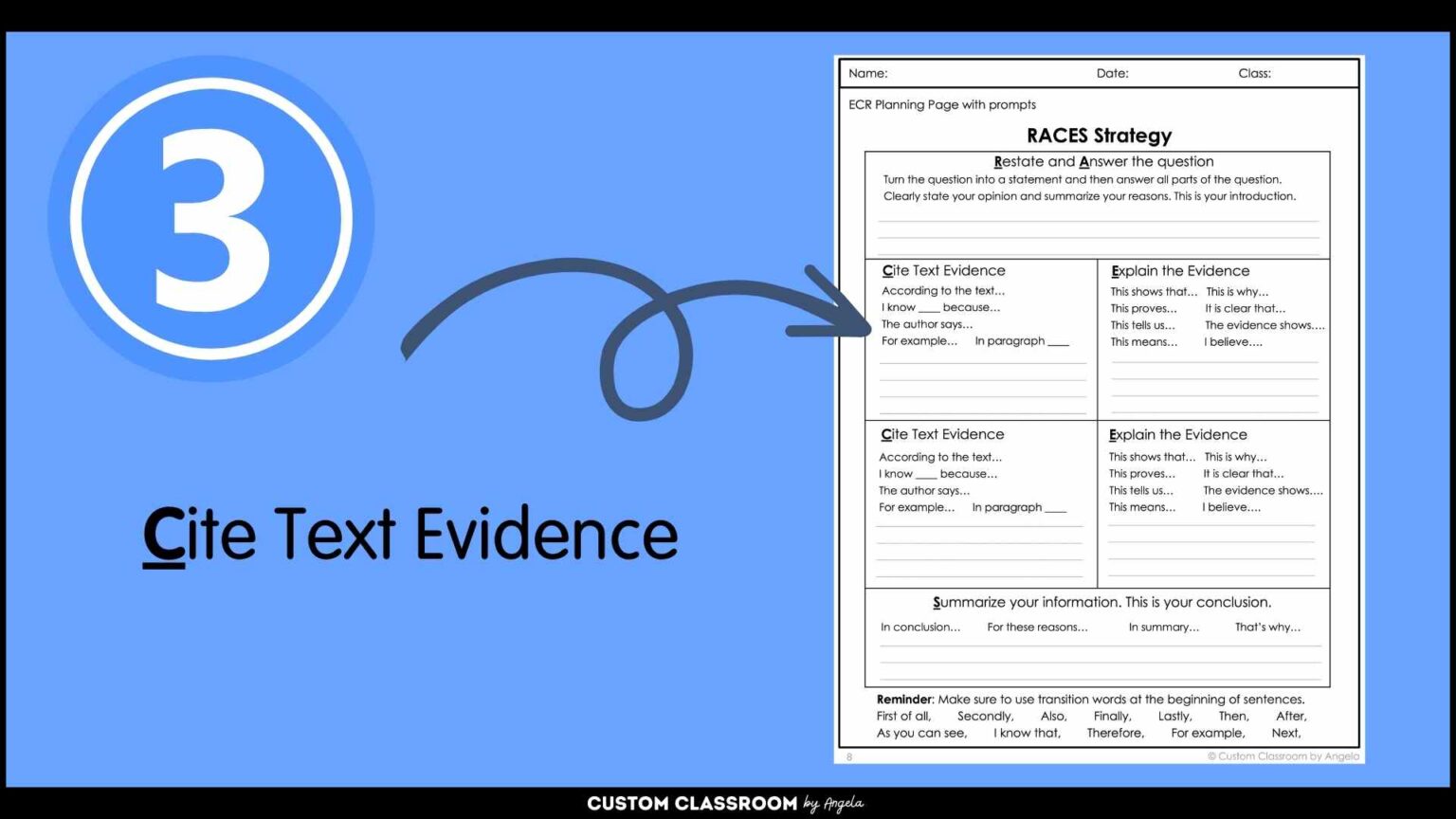 Mastering RACES Strategy for STAAR ECR Success - Custom Classroom by Angela